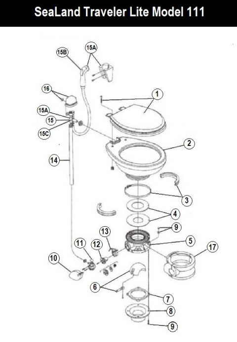 SeaLand-Dometic Toilet - Traveler Lite 111 - RentForFun RV